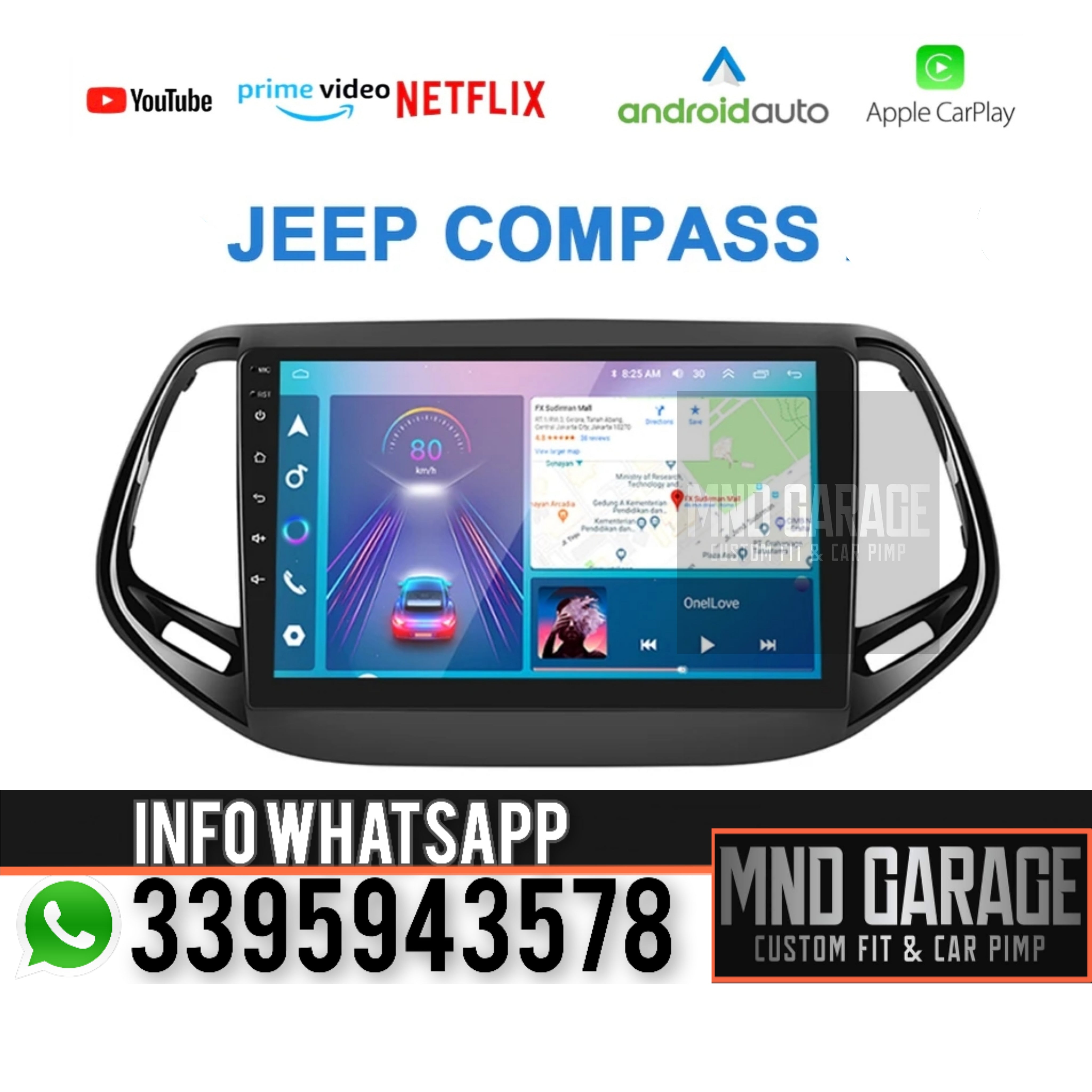 "Jeep Compass 2017 Android Auto 4G GPS RDS Radio Multimedia" – Mnd Garage