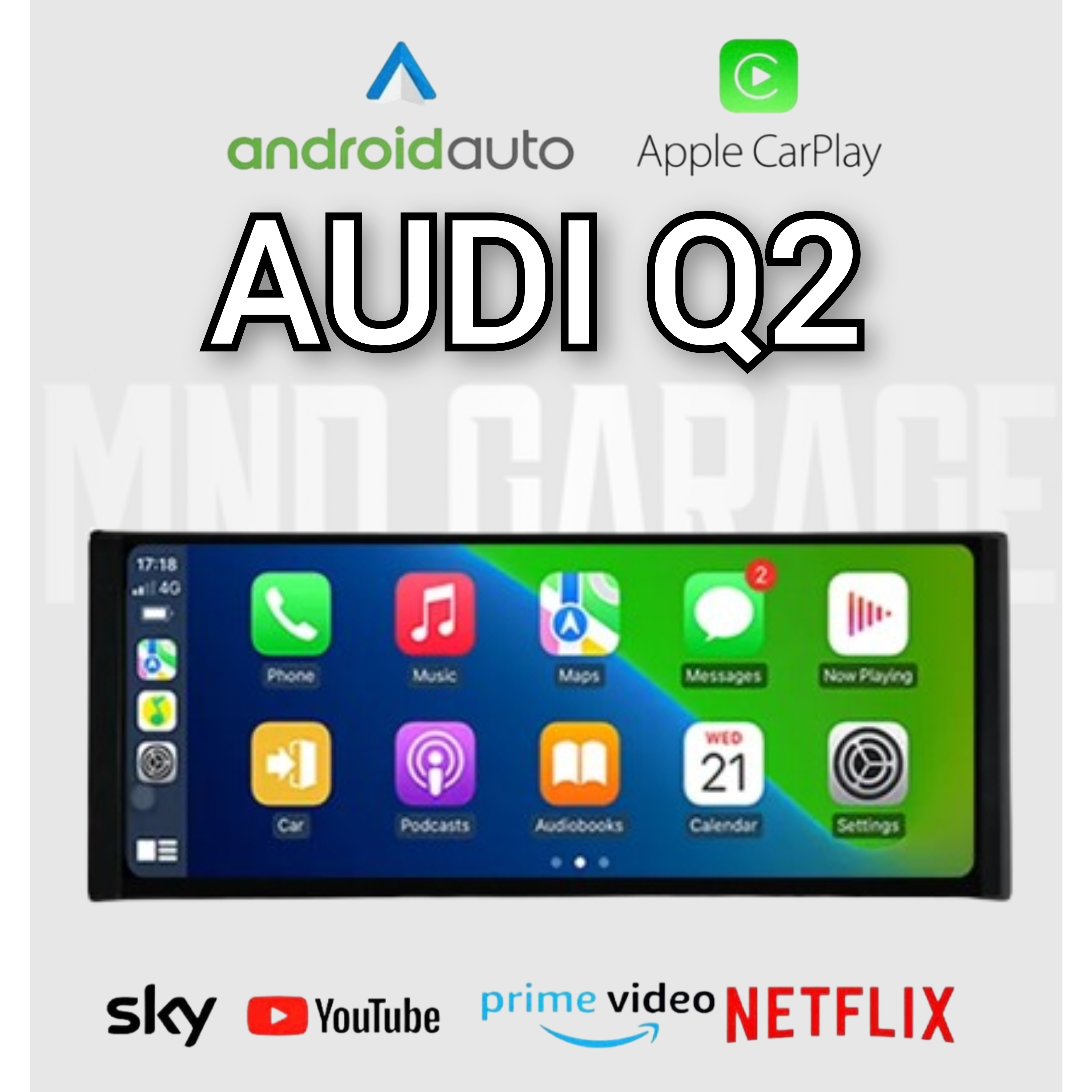 "Audi A1 Q2 Q2L 2Din GPS Navi WiFi Android 13 Carplay" – Mnd Garage